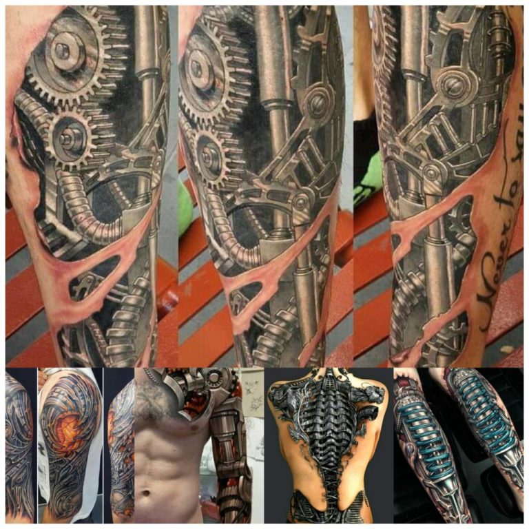 ความเป็นมาของลายสักสุดเท่ห์สไตล์กลไกหุ่นยนต์ ลายสักไบโอ (Bio tattoo ...
