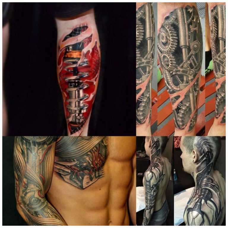 ความเป็นมาของลายสักสุดเท่ห์สไตล์กลไกหุ่นยนต์ ลายสักไบโอ (Bio tattoo ...